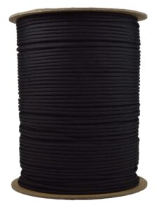 550 paracord - 7 strand paracord - color black - 1000 foot spool