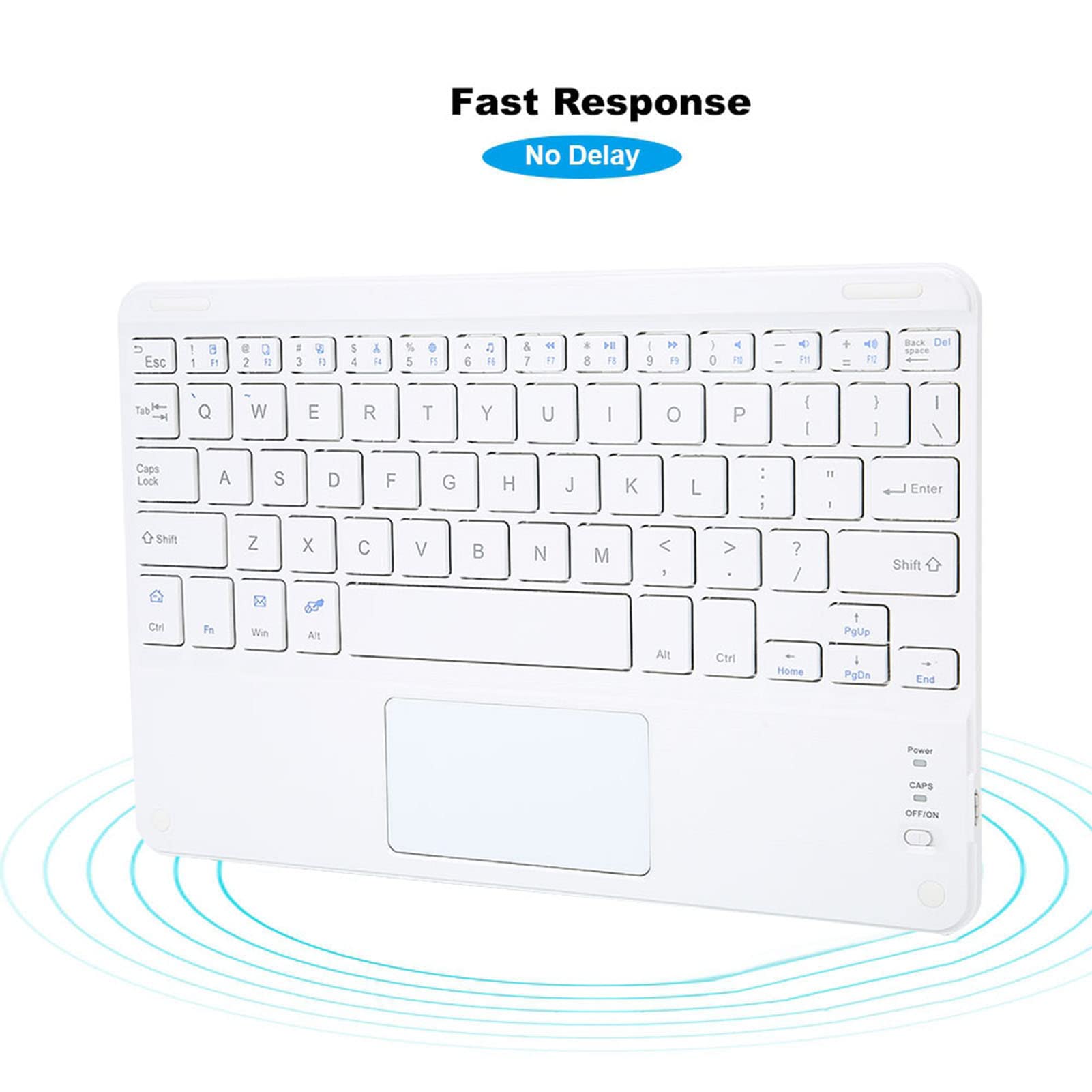 ASHATA Bluetooth Touchpad Keyboard,Portable Wireless Keyboard with Touchpad,9in Scissors Feet Design Ultra Slim Bluetooth Keyboard for Android/iOS/Windows