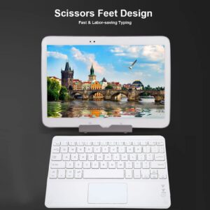 ASHATA Bluetooth Touchpad Keyboard,Portable Wireless Keyboard with Touchpad,9in Scissors Feet Design Ultra Slim Bluetooth Keyboard for Android/iOS/Windows