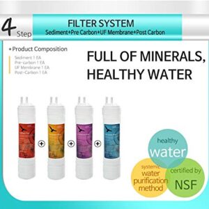 PicoGram Coconut-Based Under-Sink Water Filter Set 8" 11" (11" (29cm))