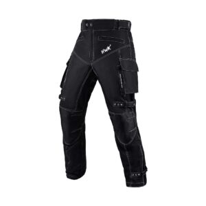 hwk motorcycle pants for men and women with water resistant cordura textile fabric for enduro motocross motorbike riding & impact armor, dual sport motorcycle pants with 34"-36" waist, 30" inseam