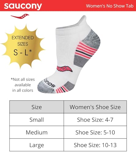 Saucony Women's 8/16 Performance Heel Tab Athletic Socks, Grey Fashion (8 Pairs), Medium