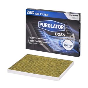 purolator pbc36286 purolatorboss premium cabin air filter with febreze freshness fits select ford and lincoln,1 count (pack of 1)