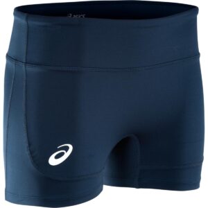 asics circuit 4 inch compression short, team navy, 2xs