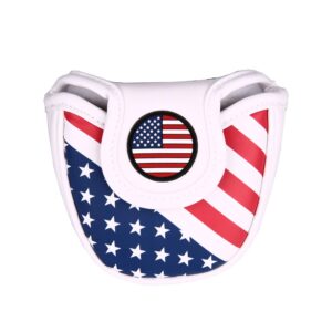 usa stars and stripes magnetic closure golf mallet putter head covers for odyssey scotty cameron golf builder