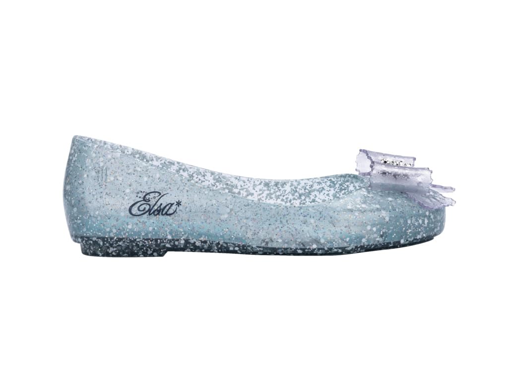 mini melissa Sweet Love + Disney Princess Ballet Flats for Kids, Elsa, 13