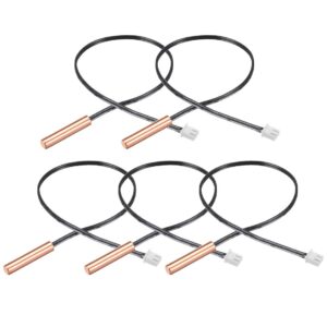 uxcell 5 pcs 15k ntc thermistor probe 15.7 inch copper sensitive temperature temp sensor for air conditioner