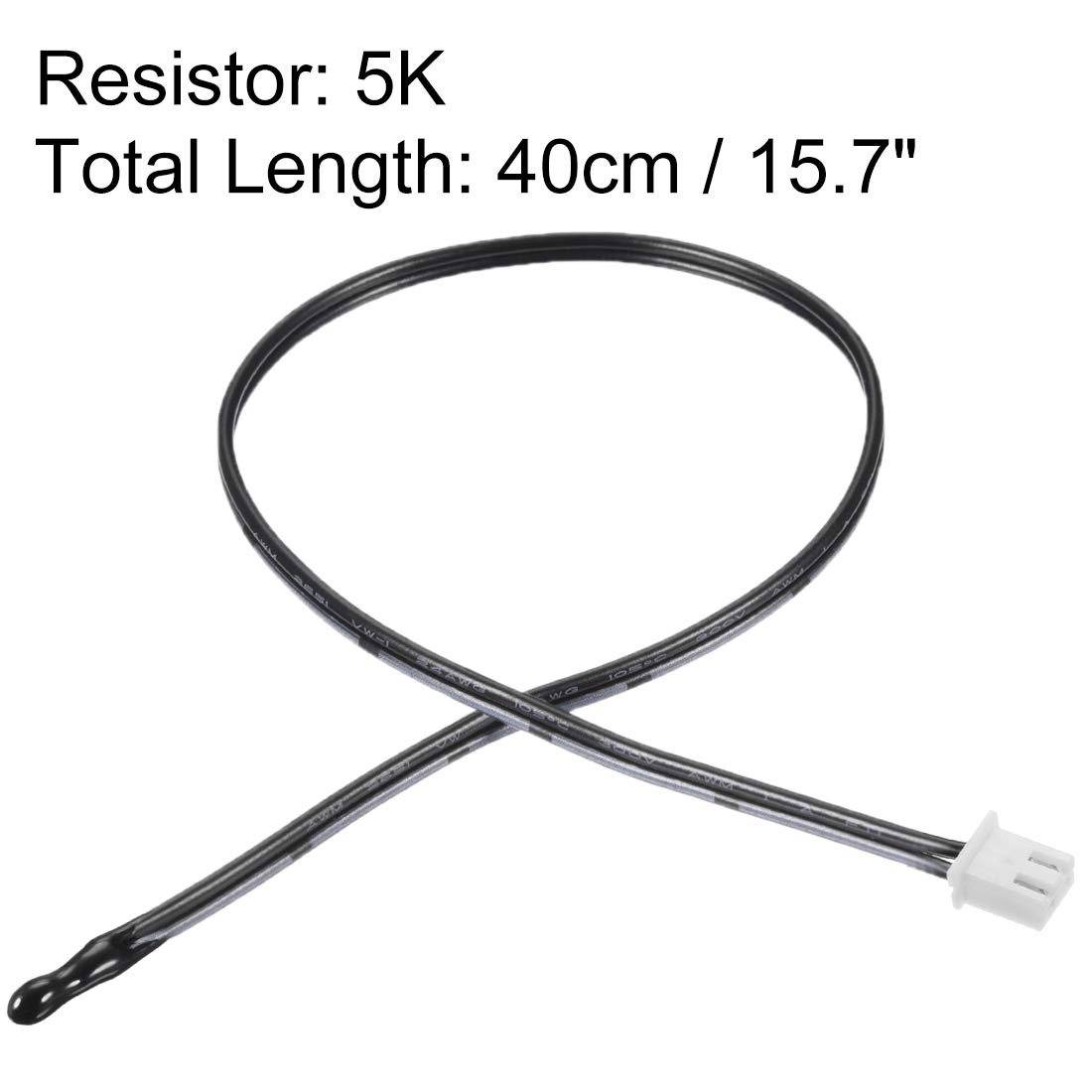 uxcell 5 Pcs 5K NTC Thermistor Probe 15.7 Inch Epoxy Sensitive Temperature Temp Sensor for Air Conditioner