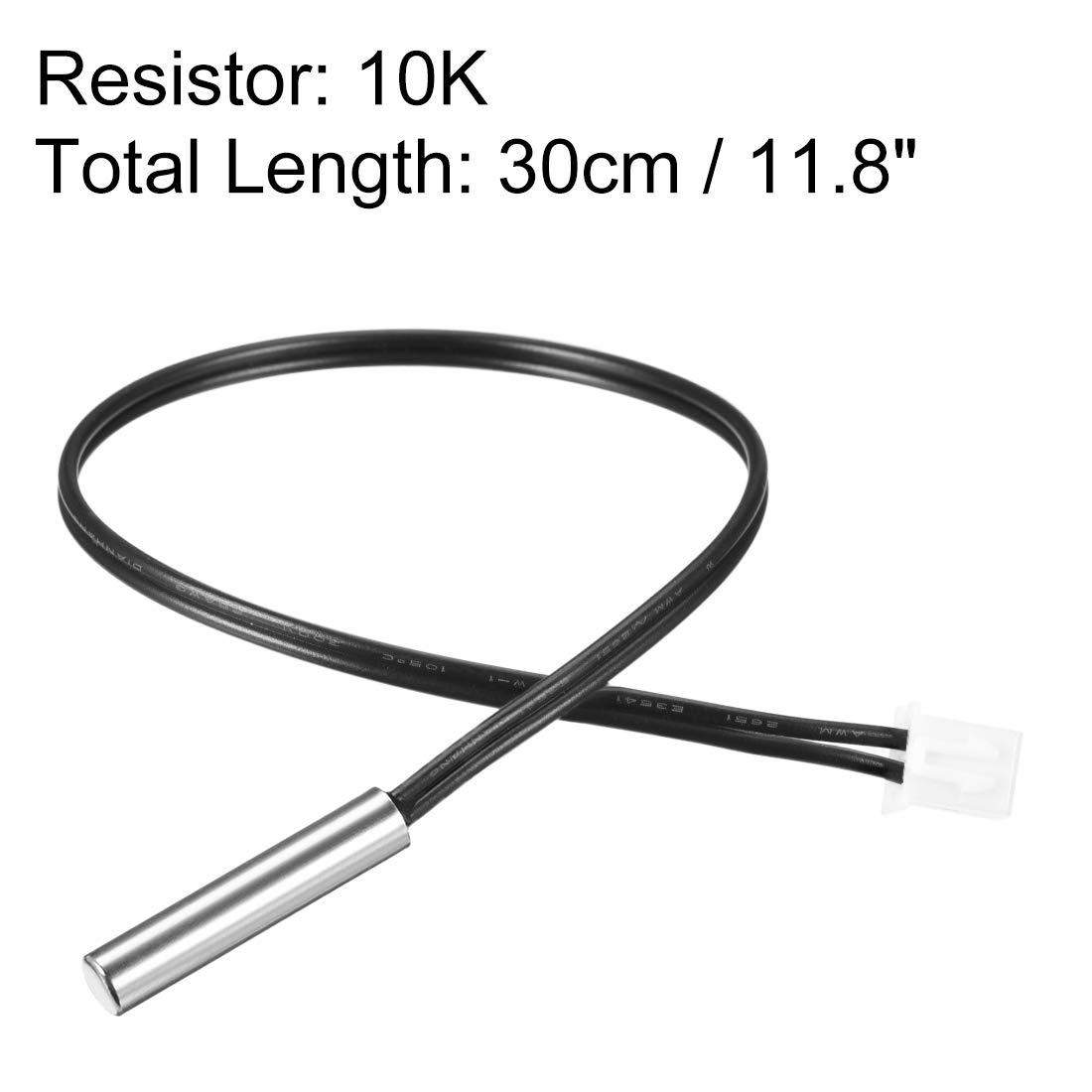 uxcell 10K NTC Thermistor Probe 11.8 Inch Stainless Steel Sensitive Temperature Temp Sensor for Air Conditioner