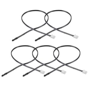 uxcell 5 pcs 50k ntc thermistor probe 15.7 inch epoxy sensitive temperature temp sensor for air conditioner