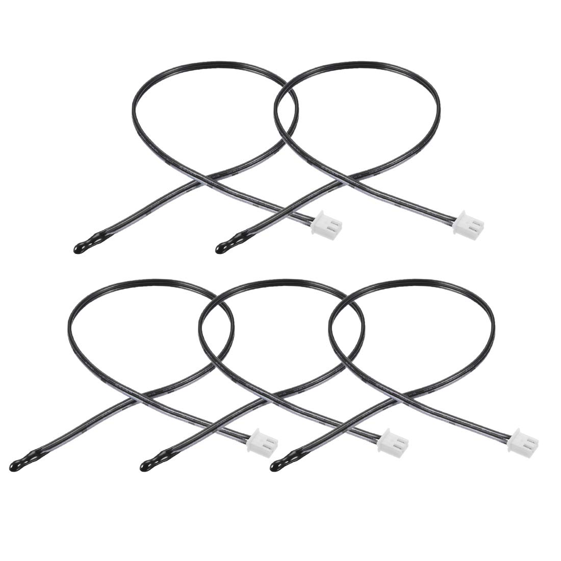 uxcell 5 Pcs 50K NTC Thermistor Probe 15.7 Inch Epoxy Sensitive Temperature Temp Sensor for Air Conditioner