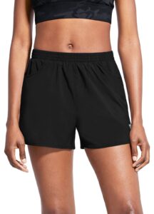 baleaf women's 3" running athletic shorts quick dry gym workout shorts with pockets black size m