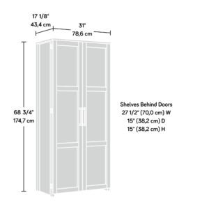 Sauder HomePlus Storage Pantry cabinets, L: 30.71" x W: 17.21" x H: 68.82", Lintel Oak finish