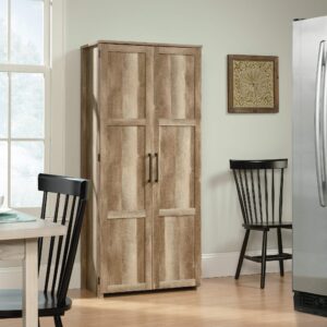 Sauder HomePlus Storage Pantry cabinets, L: 30.71" x W: 17.21" x H: 68.82", Lintel Oak finish