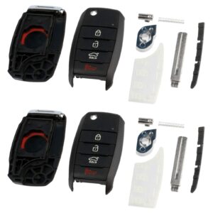 2 case shell fits kia optima rio soul sorrento sportage key fob keyless entry remote