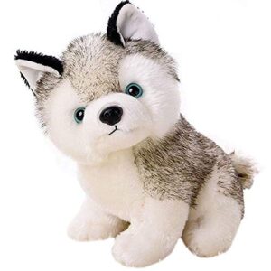 plush husky dog stuffed animal puppy toys giftspuppy plush doll dog simulation doll, soft decorations and lovely gifts for girls and boys on birthdays and children's day