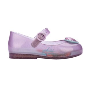 mini melissa Sweet Love + Disney Princess Mary Jane Flats for Babies, Little Mermaid, 9