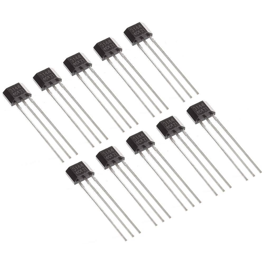 Bridgold 10pcs A3144 3144 Hall Effect Sensor Magnetic Detector,3-Pin