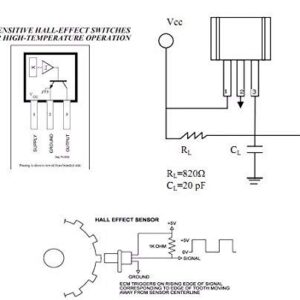 Bridgold 10pcs A3144 3144 Hall Effect Sensor Magnetic Detector,3-Pin