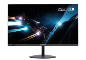 sceptre 24" 75hz full hd 1080p led monitor hdmi vga build in speakers, brushed black 2019 (e248w-19203rs)