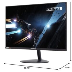 Sceptre 24" 75Hz Full HD 1080P LED Monitor HDMI VGA Build In Speakers, Brushed Black 2019 (E248W-19203RS)