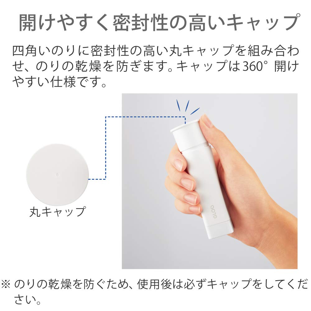 Kokuyo Gloo Square Glue Stick, Color Disappearable, Medium Size, Pack of 3, Japan Import (TA-G312-3P)