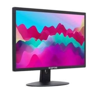 Sceptre 22-Inch 75Hz 1080p LED Monitor HDMI VGA Build-in Speakers, Brushed Black 2019 (E225W-19203S),Metal Black