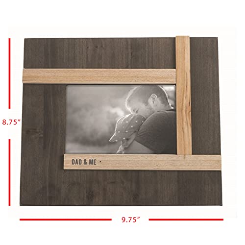 Foreside Home & Garden Dark Wood Dad and Me 4 x 6 inch Wood Picture Frame