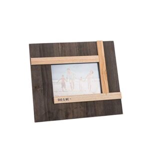 Foreside Home & Garden Dark Wood Dad and Me 4 x 6 inch Wood Picture Frame