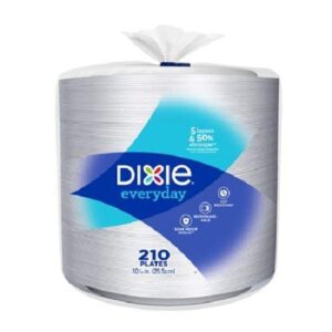 dixie dinner size 10" paper plates, 210 ct