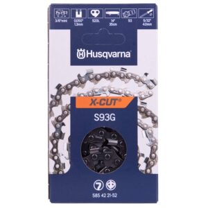 husqvarna 585422152 s93g chainsaw chain, orange/gray