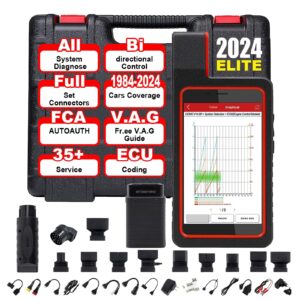 2024 upgrade launch x431 diagun v bi-directional scan tool,full system automotive diagnostic scanner with 35+ reset function,ecu coding, active test, fca autoauth,2-year free update