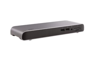 elgato thunderbolt 3 pro dock – with 50 cm thunderbolt cable, 40gb/s, dual 4k support, 2x thunderbolt 3 (usb c), 4x usb 3.0, sd/micro sd card reader, audio i/o, gigabit ethernet, aluminum chassis.