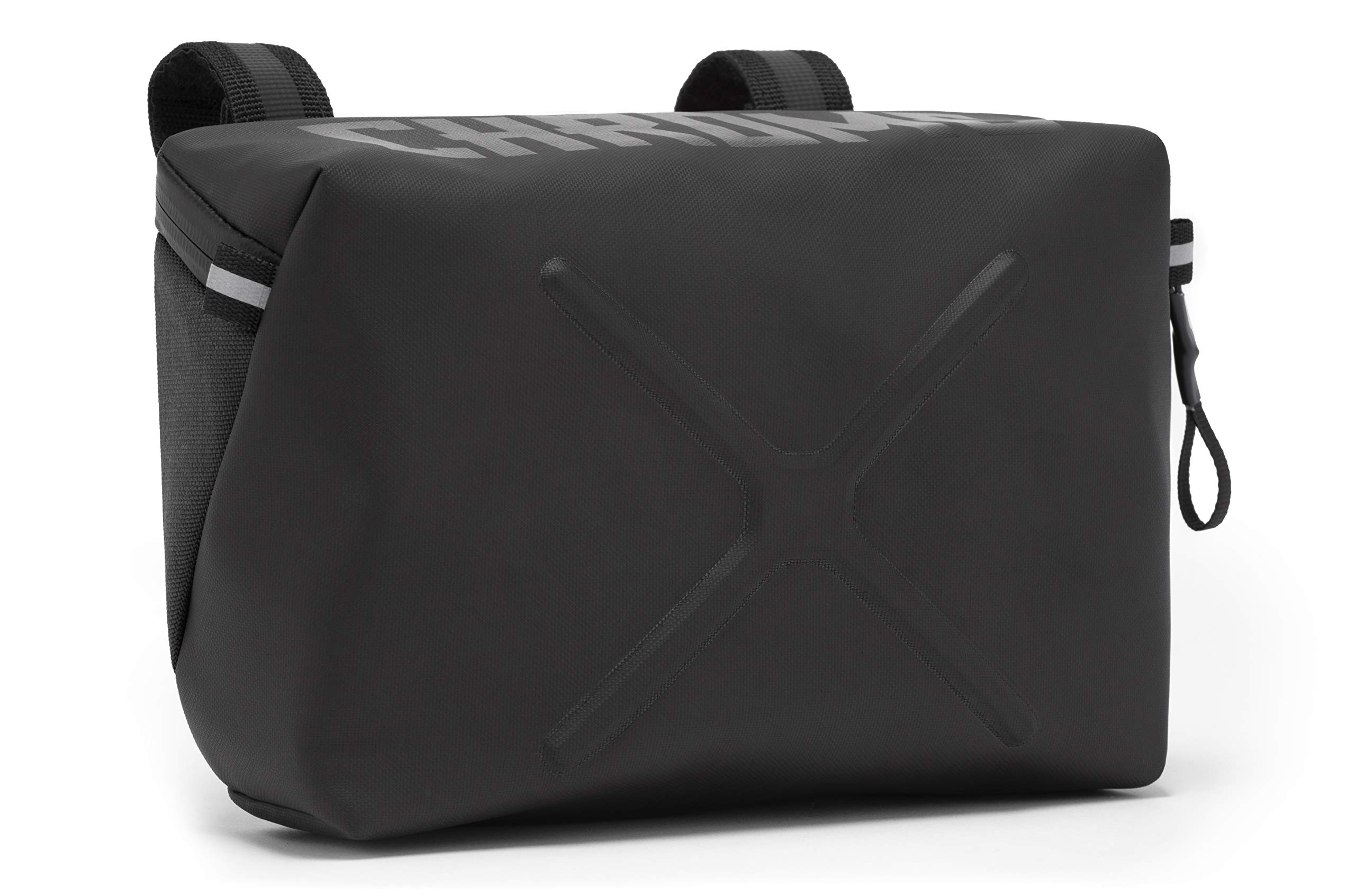 Chrome Industries Helix Handlebar Bag - From Bike to Foot, Handlebar to Crossbody Sling or Fannypack, Black