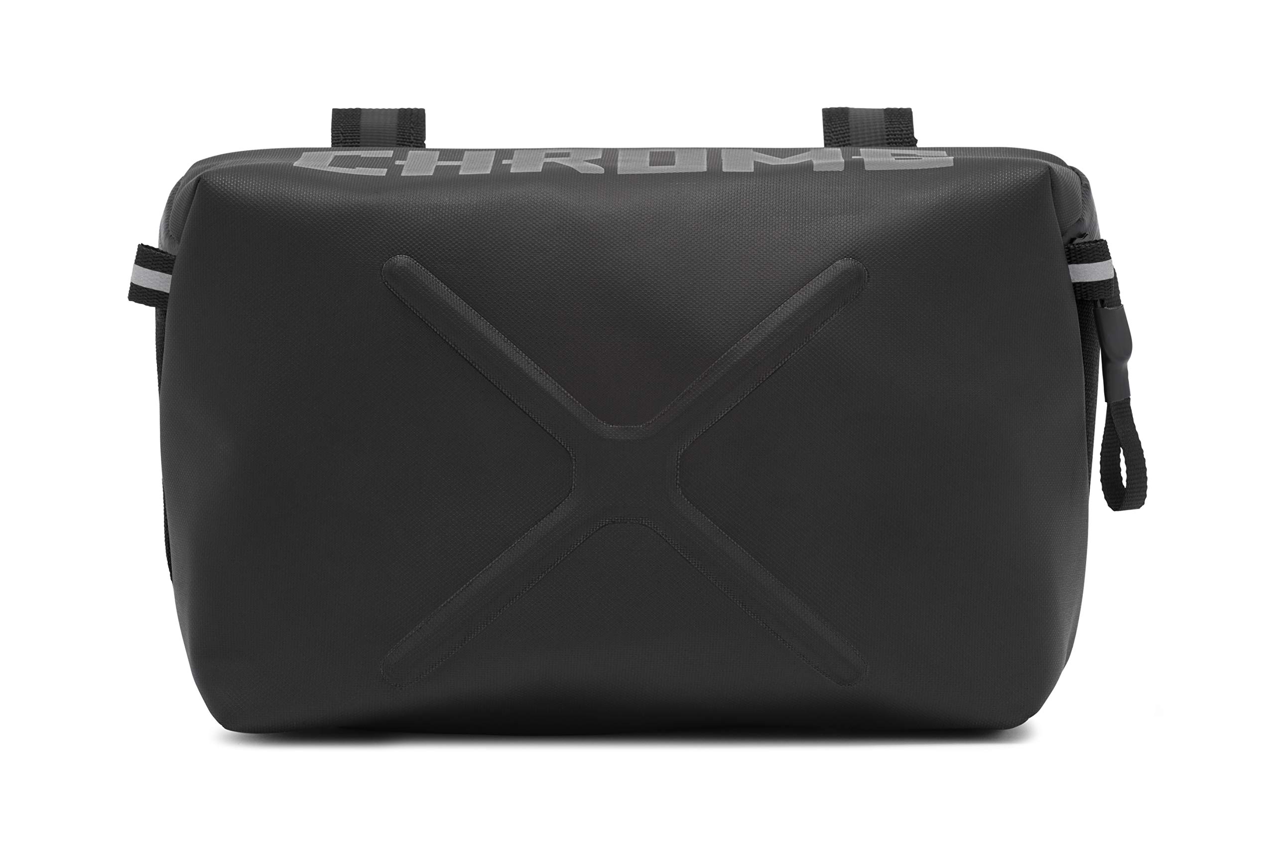 Chrome Industries Helix Handlebar Bag - From Bike to Foot, Handlebar to Crossbody Sling or Fannypack, Black