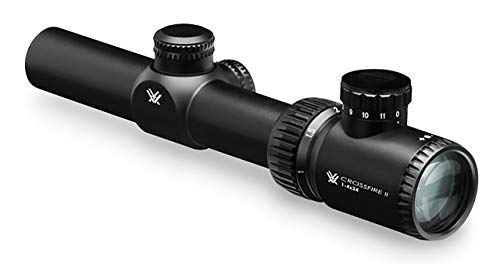 Vortex Optics Crossfire II 1-4x24, 30mm Tube, SFP Riflescope - V-Brite Reticle (MOA) with Sport Cantilever 30mm Mount - 2-Inch Offset