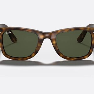 Ray-Ban RB4340 Wayfarer Ease 710 50M Havana/Green Sunglasses For Men For Women + BUNDLE with Designer iWear Eyewear Kit