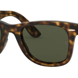 Ray-Ban RB4340 Wayfarer Ease 710 50M Havana/Green Sunglasses For Men For Women + BUNDLE with Designer iWear Eyewear Kit