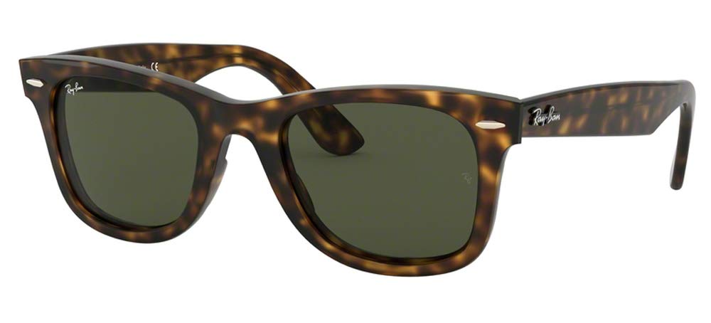 Ray-Ban RB4340 Wayfarer Ease 710 50M Havana/Green Sunglasses For Men For Women + BUNDLE with Designer iWear Eyewear Kit