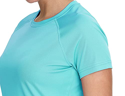 BALEAF Women's UPF 50+ UV Protection Shirts Short Sleeve T-Shirts SPF Sun Shirts Quick Dry Outdoor Performance Tops Blue Size S