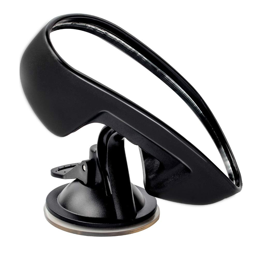 Baby Mirror for Car, GES Rear View Mirror 360 Degree Adjustable Strengthen Suction Cup Mirror for Car 5.9 x 2.2Inch - Black