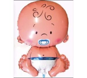 boy baby shaped with pacifier 29" balloon baby shower decorations gender reveal