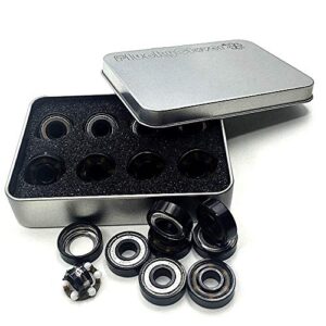 hybrid ceramic roller skate skateboard bearing set 16 pieces (white)