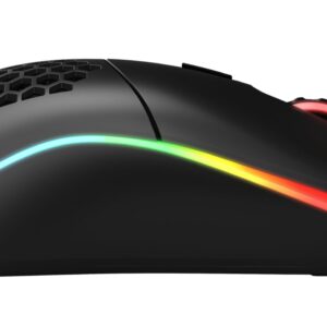 Glorious Model O Wired Gaming Mouse 67g Superlight Honeycomb Design, RGB, Pixart 3360 Sensor, Omron Switches, Ambidextrous - Matte Black