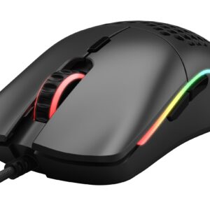 Glorious Model O Wired Gaming Mouse 67g Superlight Honeycomb Design, RGB, Pixart 3360 Sensor, Omron Switches, Ambidextrous - Matte Black