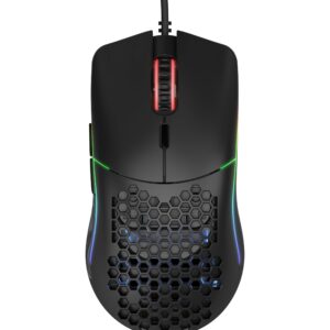 Glorious Model O Wired Gaming Mouse 67g Superlight Honeycomb Design, RGB, Pixart 3360 Sensor, Omron Switches, Ambidextrous - Matte Black