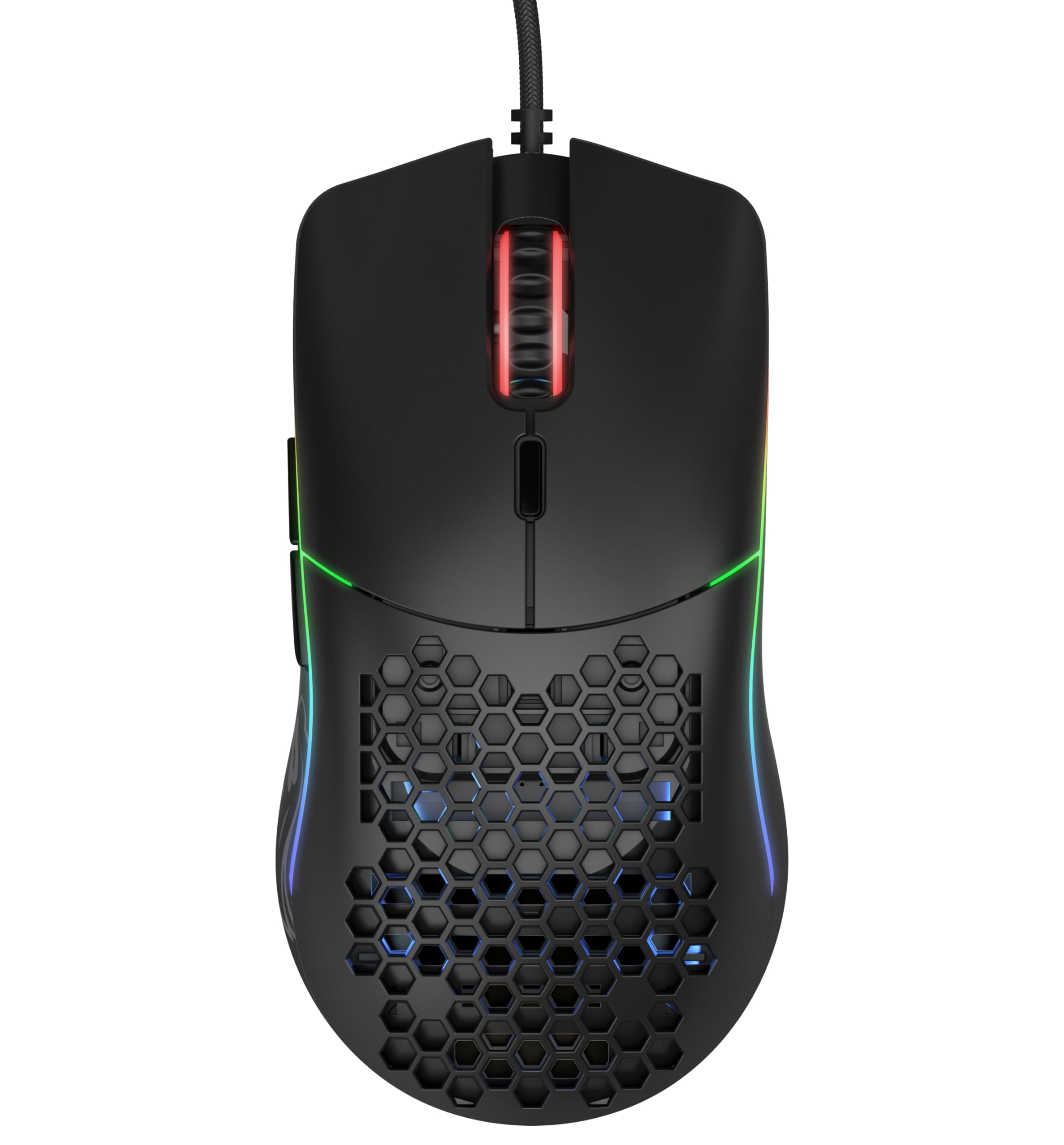 Glorious Model O Wired Gaming Mouse 67g Superlight Honeycomb Design, RGB, Pixart 3360 Sensor, Omron Switches, Ambidextrous - Matte Black