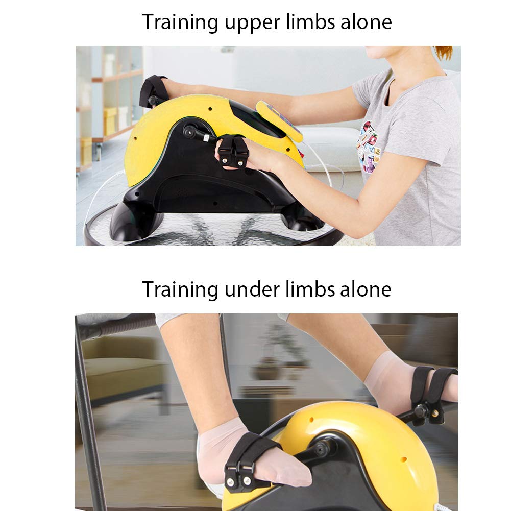 Passive Stroke Training Pedal Exercise Bike Upper Lower Limbs Physiotherapy Rehabilitation Leg Hand Cycle Therapy Equipment for Handicapped&Disabled Epilepsy Paralysis Hemiplegia Cerebral