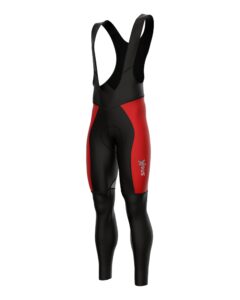 sparx men winter cycling thermal roubaix bib tights padded bib pants high viz bike leggings (red, m)