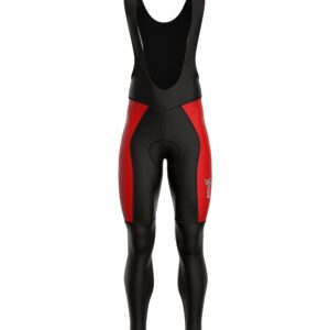 Sparx Men Winter Cycling Thermal Roubaix Bib Tights Padded Bib Pants High Viz Bike Leggings (Red, M)